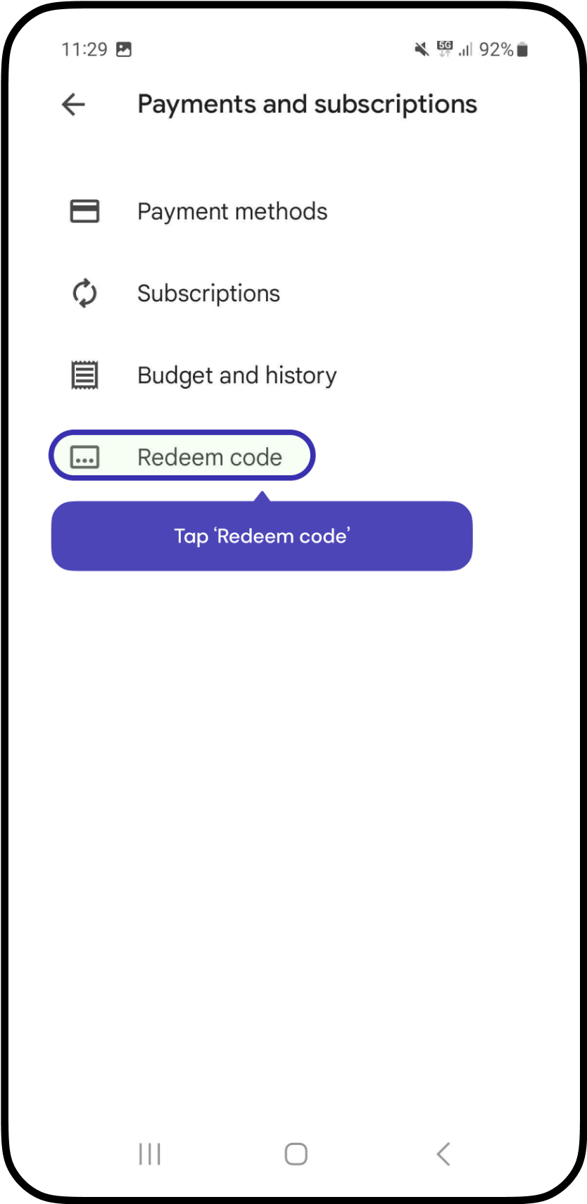 How to redeem Google Play gift cards – Cheddar support